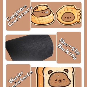 Cute Capybara Flying With Goose Mouse Pad for Office Gaming Student ...