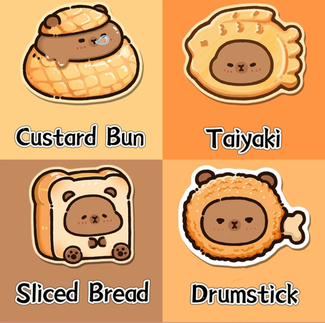 Sliced Bread With Capybara Filling Mouse Pad for Office Gaming Student ...