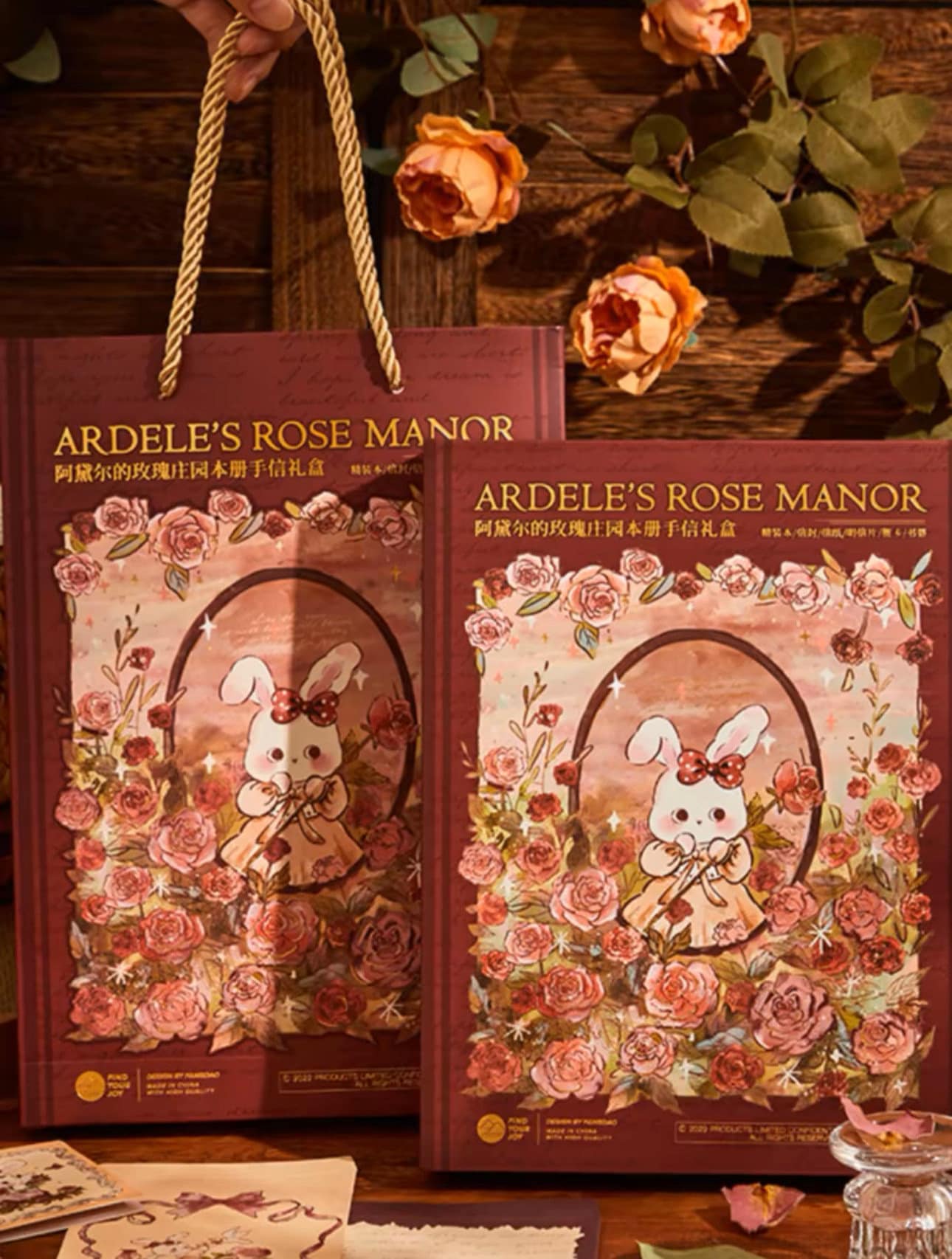 Cute White Bunny Rabbit Journal Stationary Planner Gift Set for Diary ...