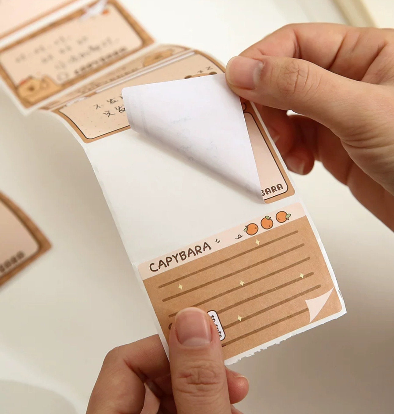 Capybara Sticker Note Roll 256pcs per Roll Sticky Notes Notepad ...