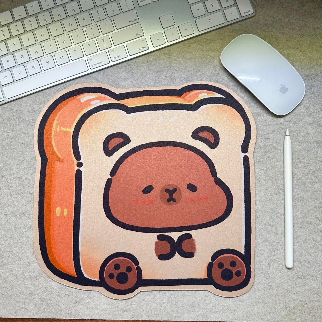 Sliced Bread With Capybara Filling Mouse Pad for Office Gaming Student ...