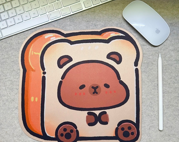 Sliced Bread With Capybara Filling Mouse Pad for Office Gaming Student ...