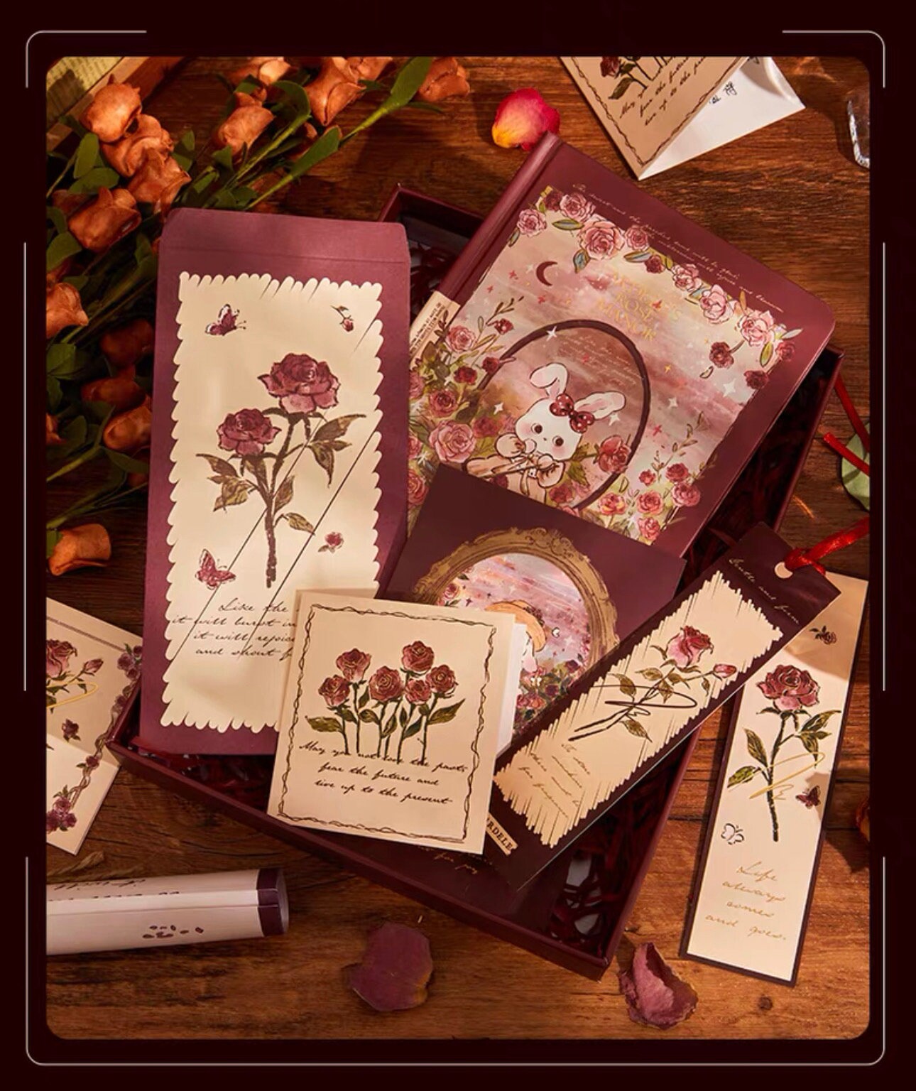 Cute White Bunny Rabbit Journal Stationary Planner Gift Set for Diary ...