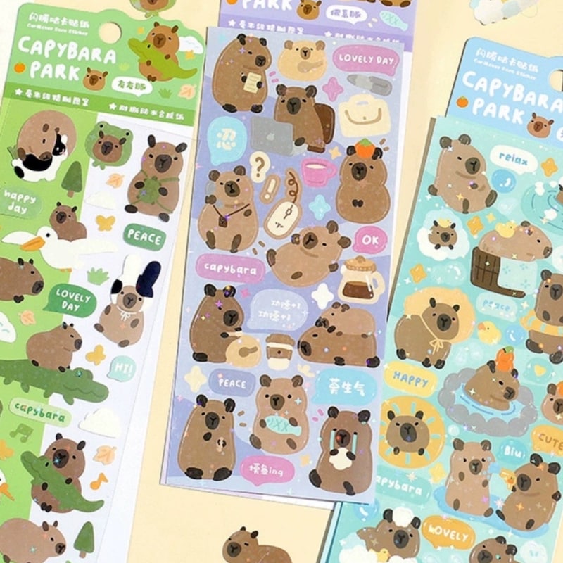 Cute Capybara Stickers - Etsy