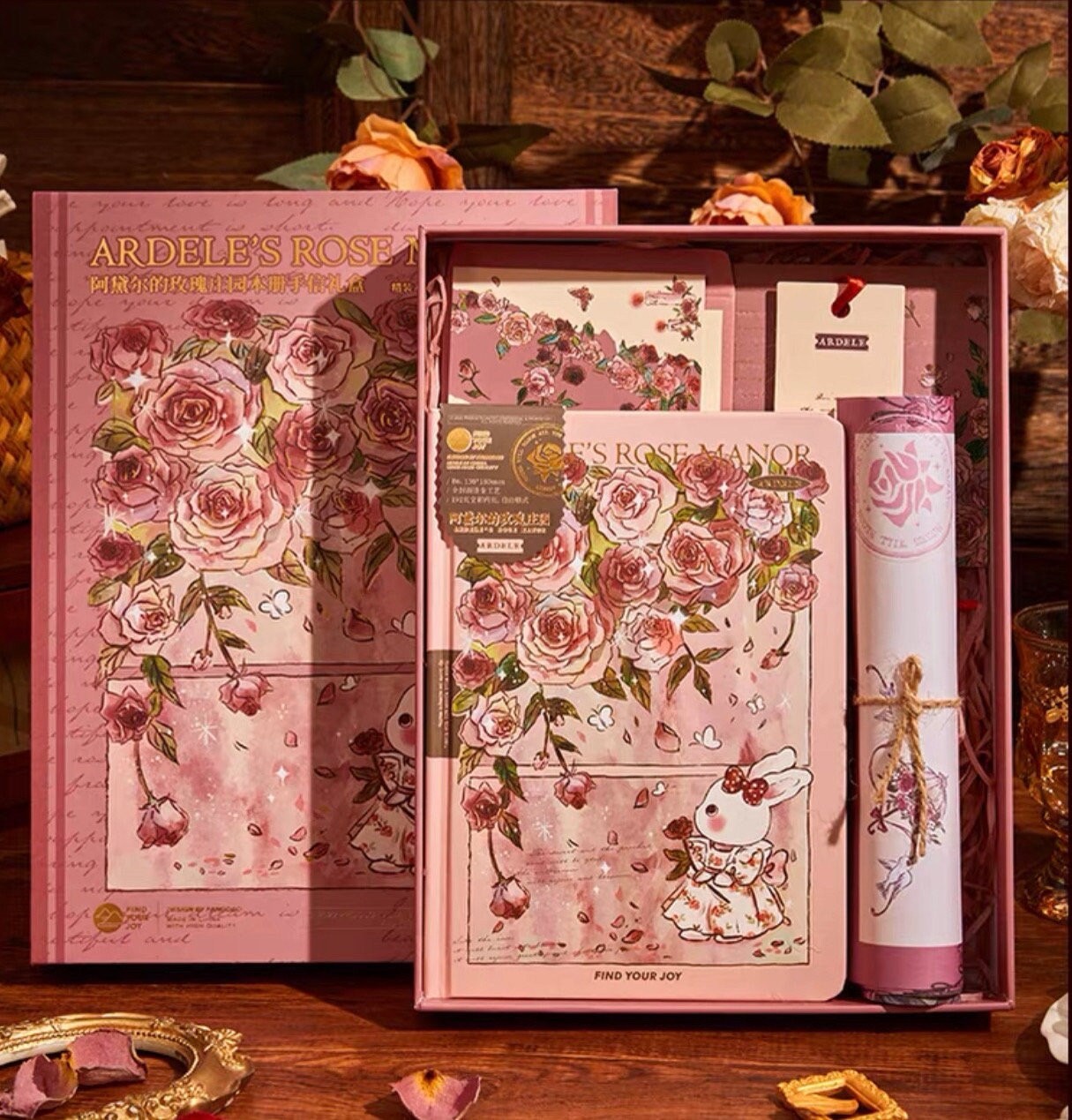 Cute White Bunny Rabbit Journal Stationary Planner Gift Set for Diary ...