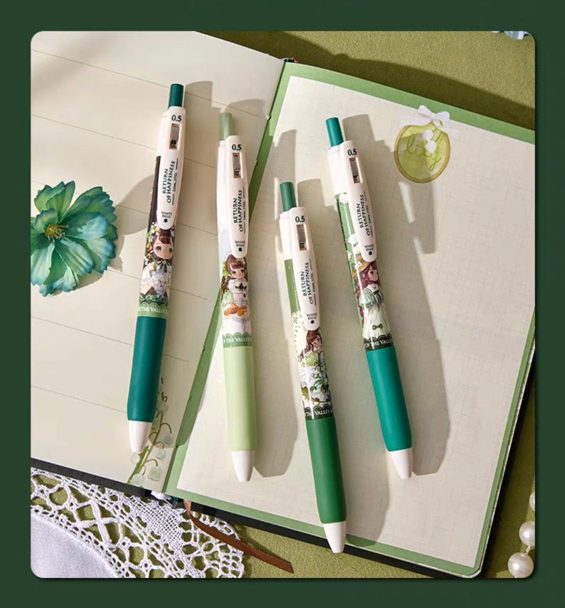 Cute Dainty Anime Girl Journal Stationary Planner Gift Set for Diary ...