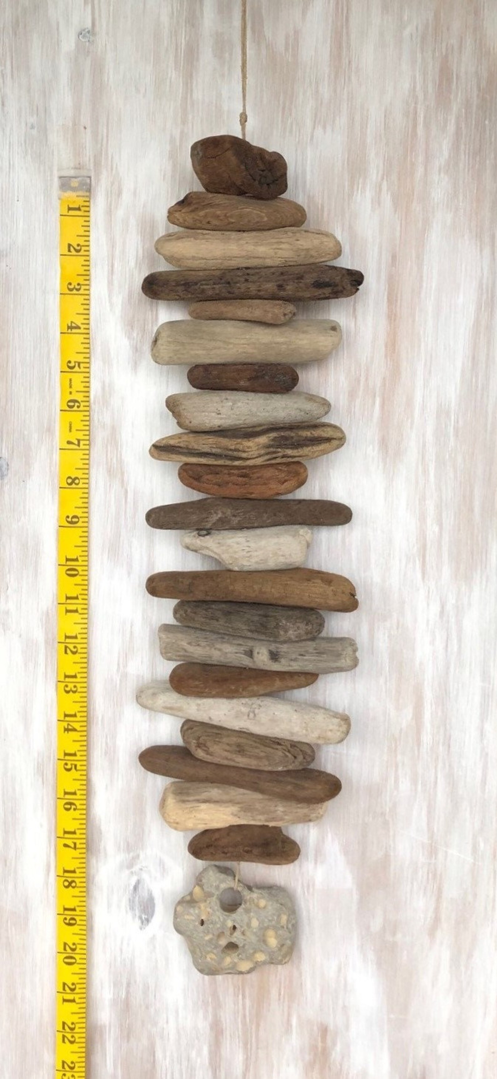 Carved in Stone Driftwood Mobile/valhalla Ladder/witches Ladder/art W ...