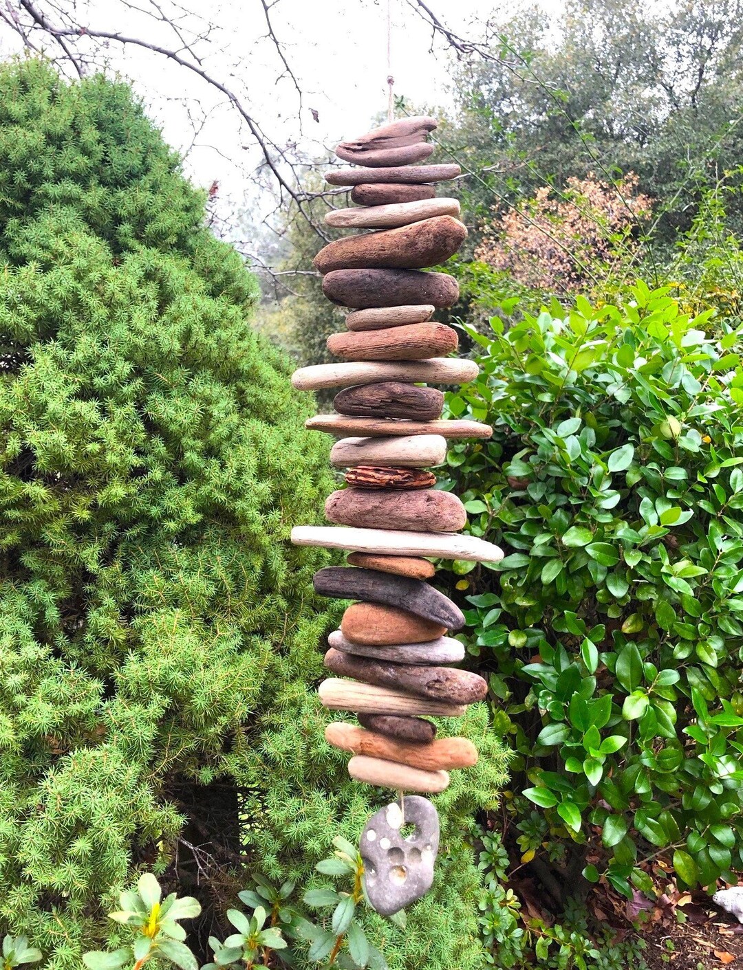 Rocky Shore - Driftwood Mobile/valhalla Ladder/witches Ladder/chime/art ...