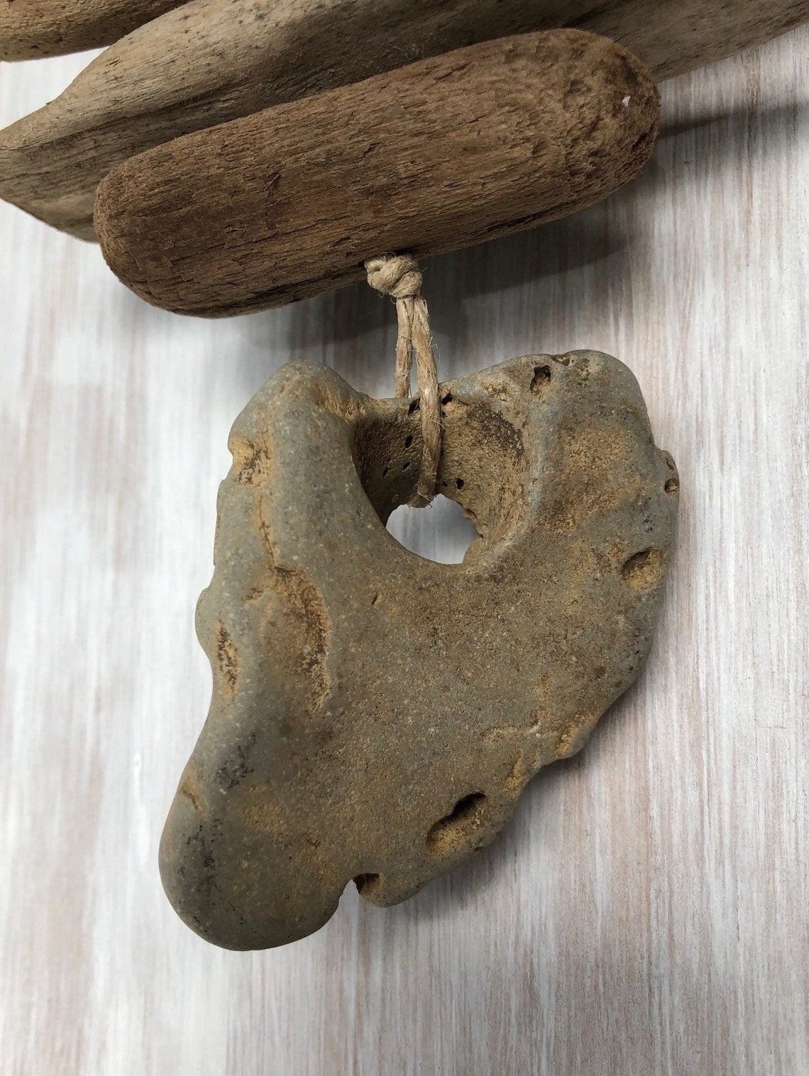 Li'l Heart of Stone Driftwood Mobile/valhalla Ladder/witches Ladder/art ...