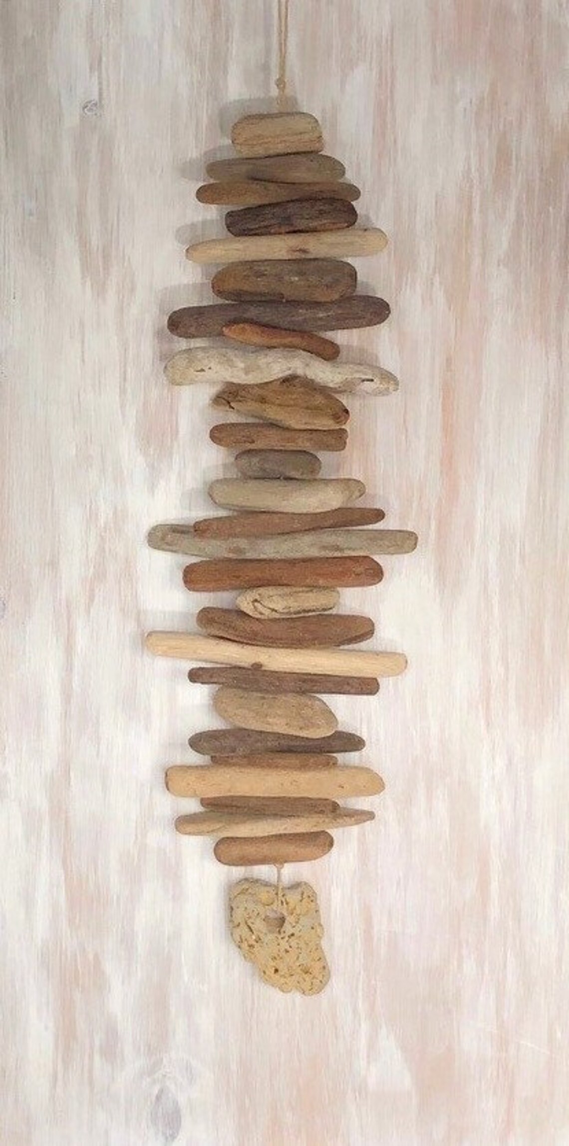 Li'l Heart of Stone Driftwood Mobile/valhalla Ladder/witches Ladder/art ...