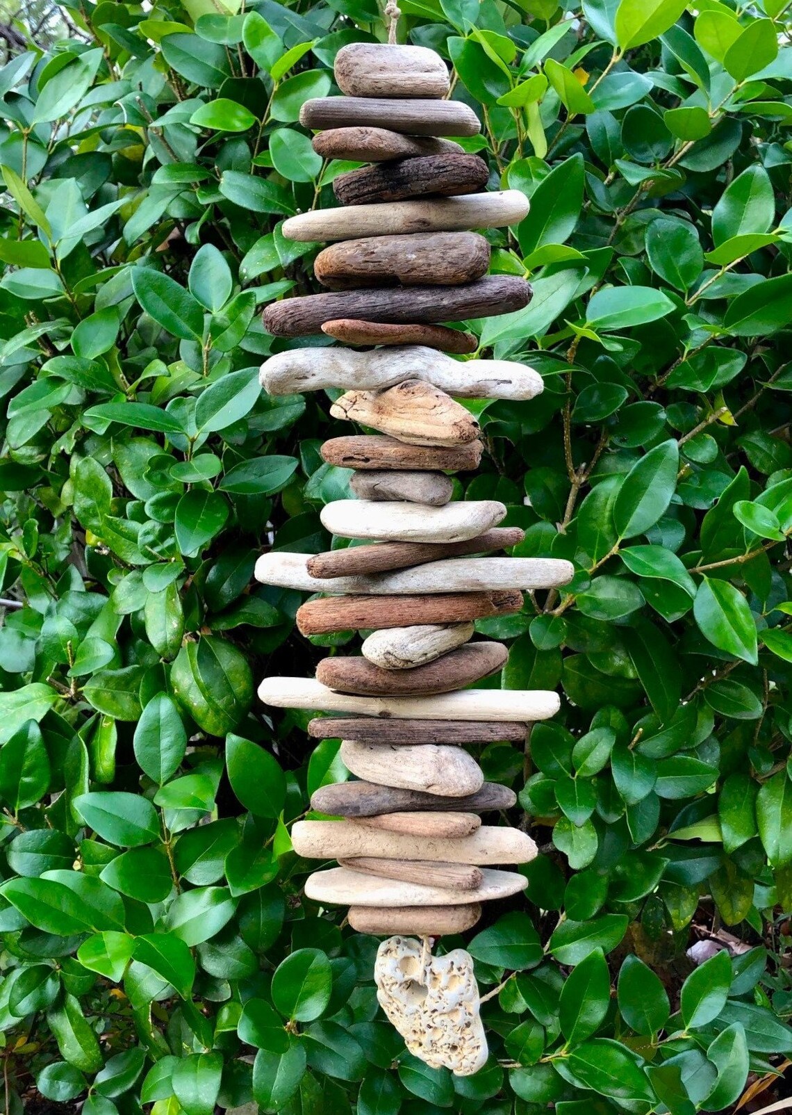 Li'l Heart of Stone Driftwood Mobile/valhalla Ladder/witches Ladder/art ...
