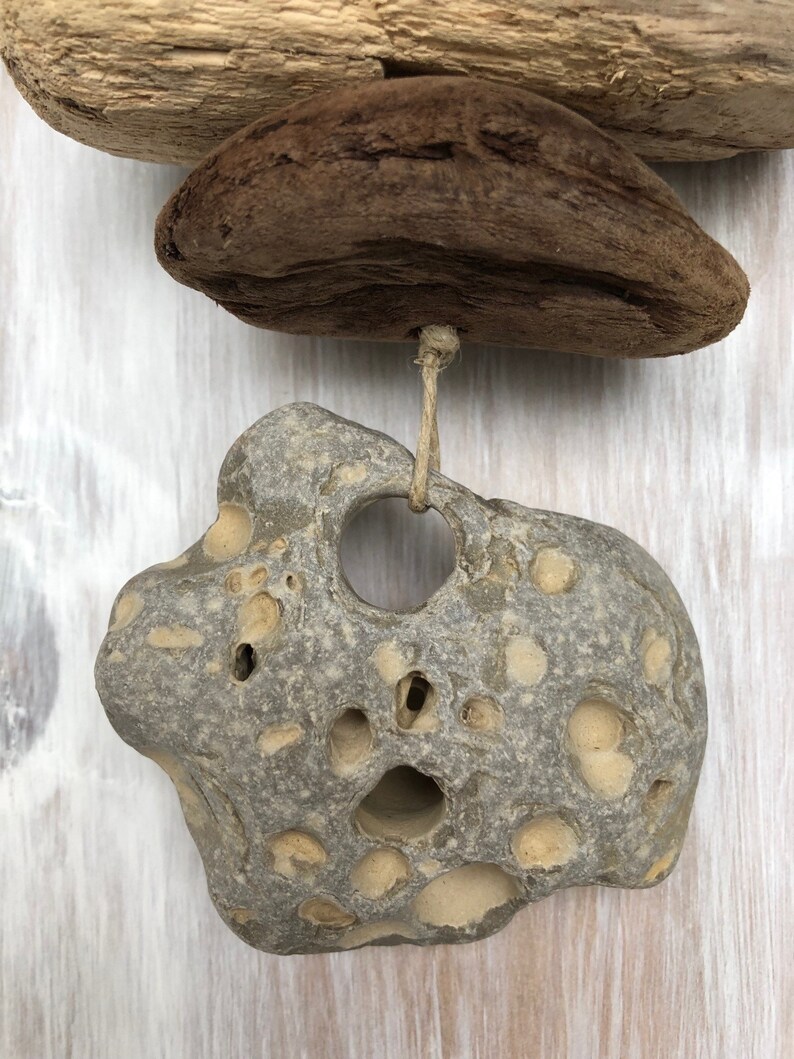 Carved in Stone Driftwood Mobile/valhalla Ladder/witches Ladder/art W ...