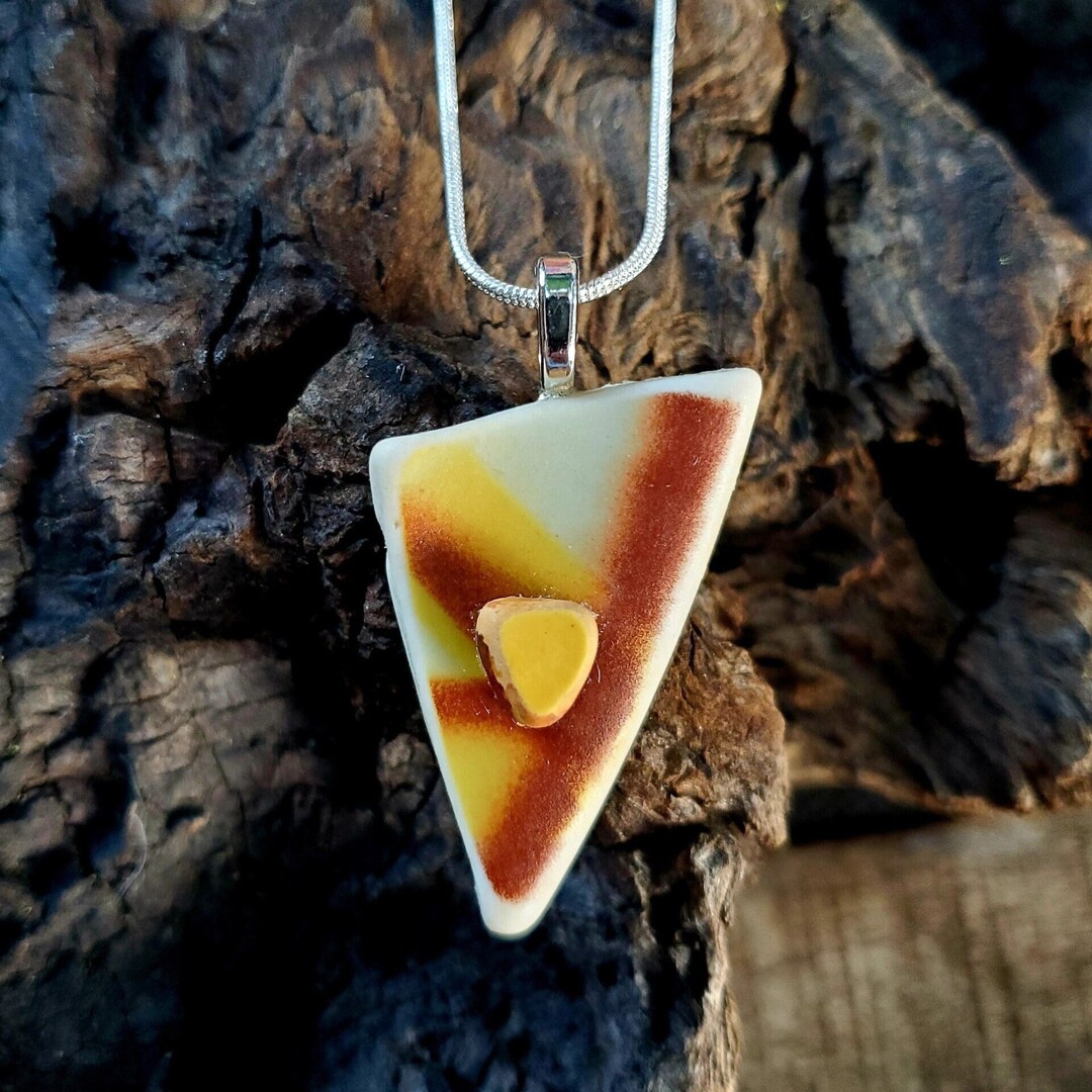Sunburst-genuine tepco Beach, California Sea Pottery/beach Shard ...