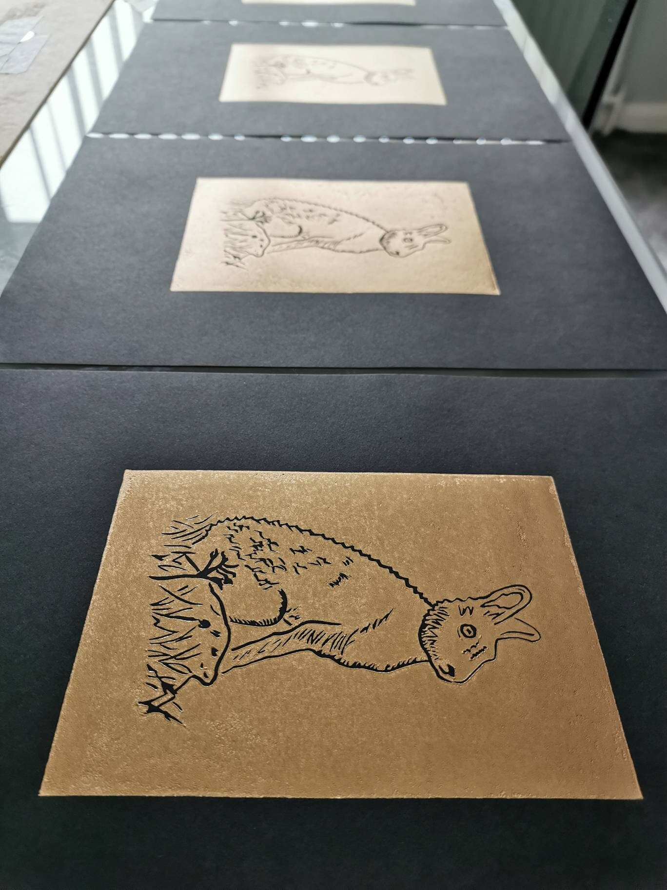 Rathlin Golden Hare Lino Print. GOLD EDITION. A4 Wall Art. Nature Wall ...