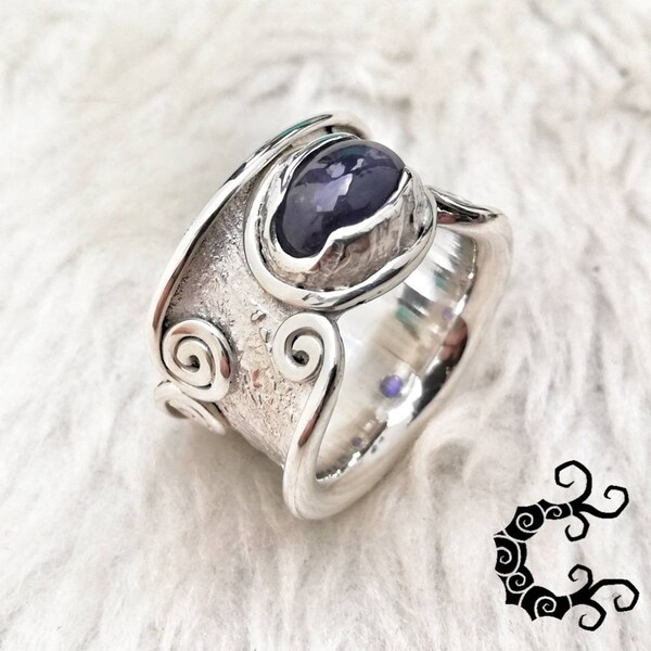Iolite Ring - Etsy