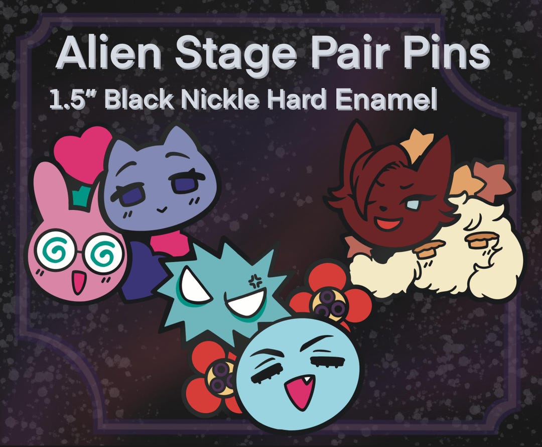 Alien Stage Pair Pins 2" Hard Enamel - Etsy