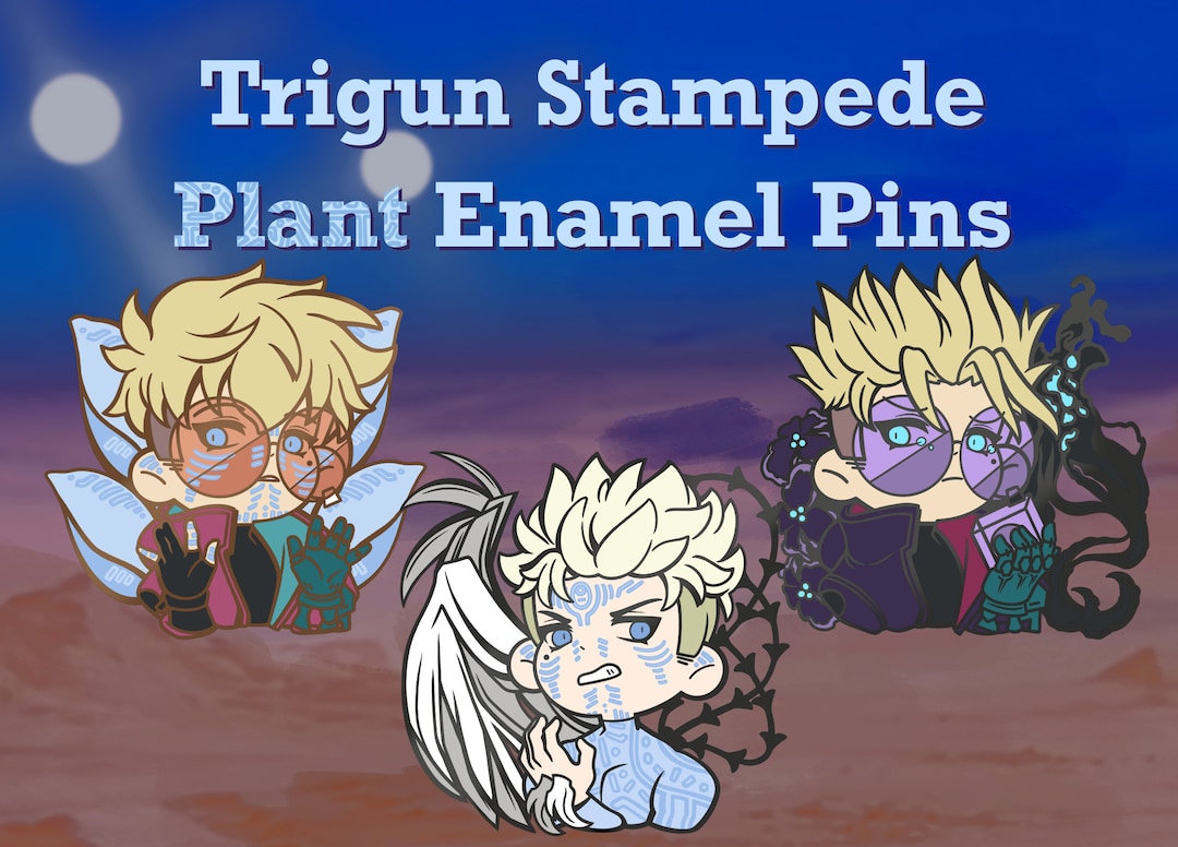 Tristamp Plant Vash and Kni 2in Enamel Pins - Etsy