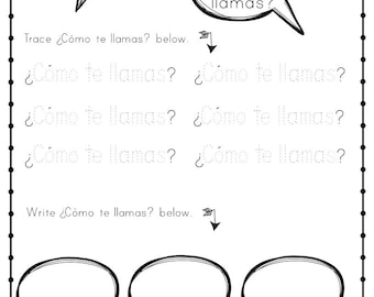 Como Te Llamas Worksheet