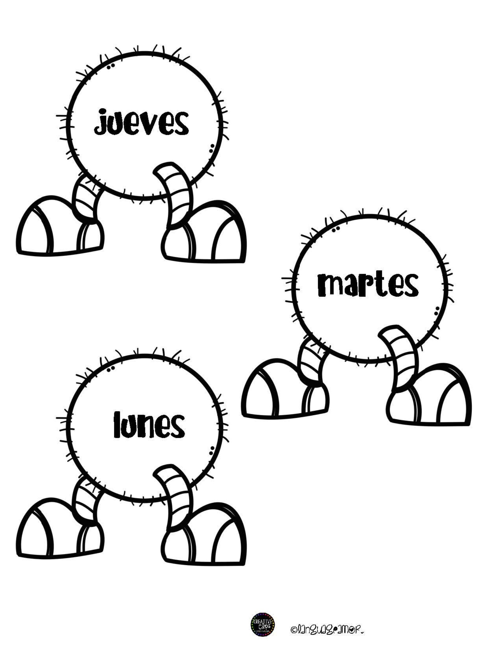 Spanish Days of the Week - Etsy