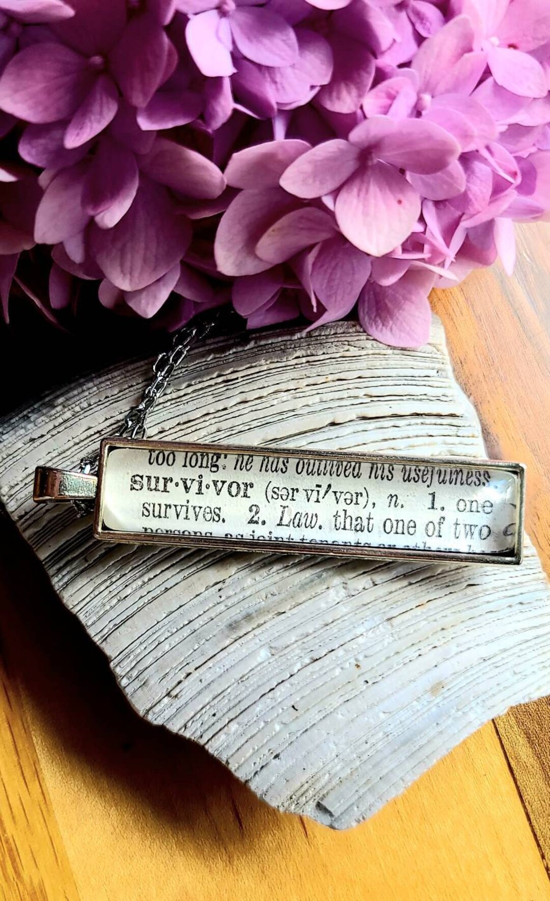 SURVIVOR Word Necklace Dictionary Page Pendant Gift for Her - Etsy