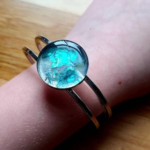 Green River Glass Sea Glass Cuff Resin Bracelet Glass Jewelry Gift for ...