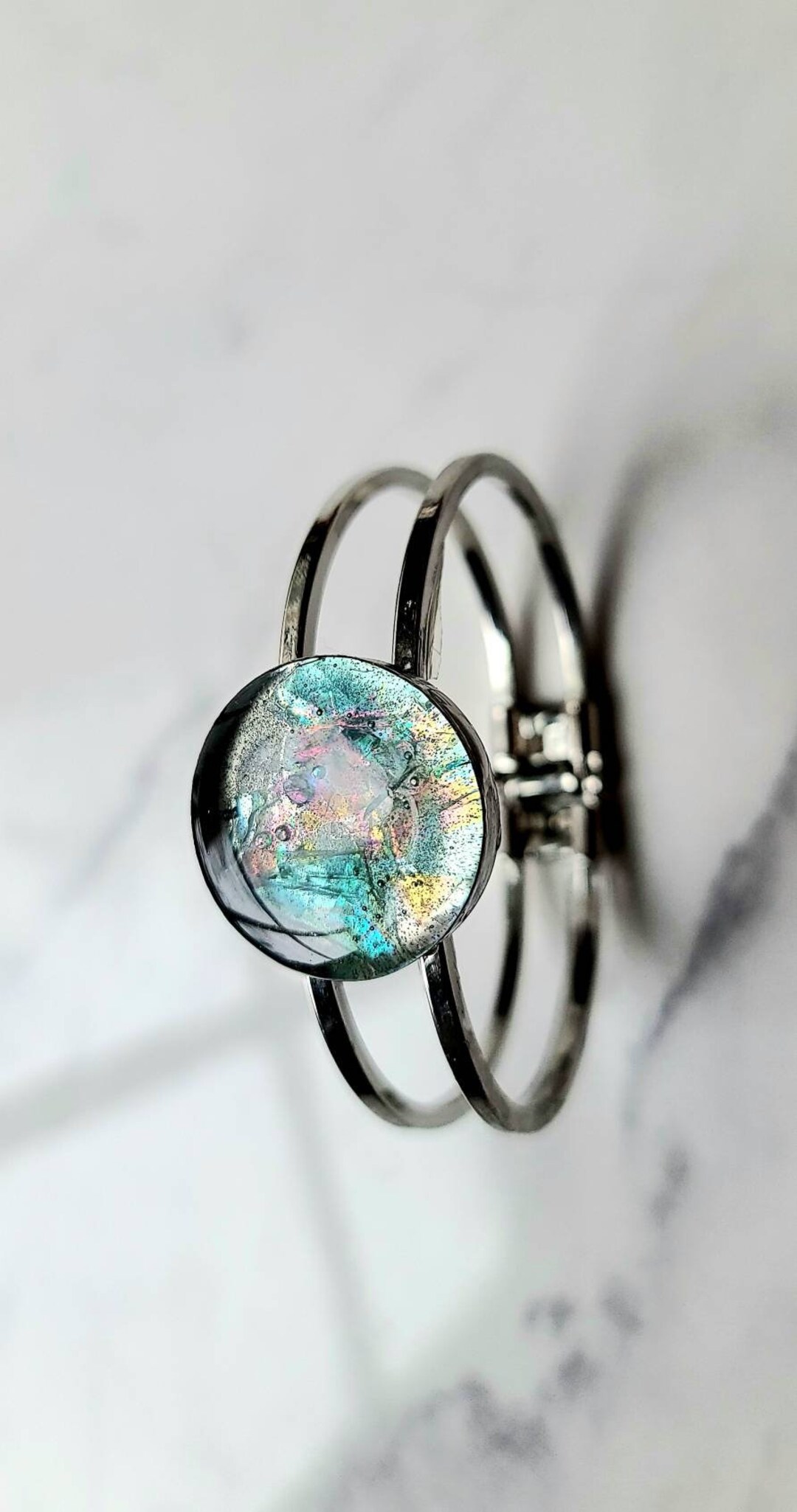 Green River Glass Sea Glass Cuff Resin Bracelet Glass Jewelry Gift for ...