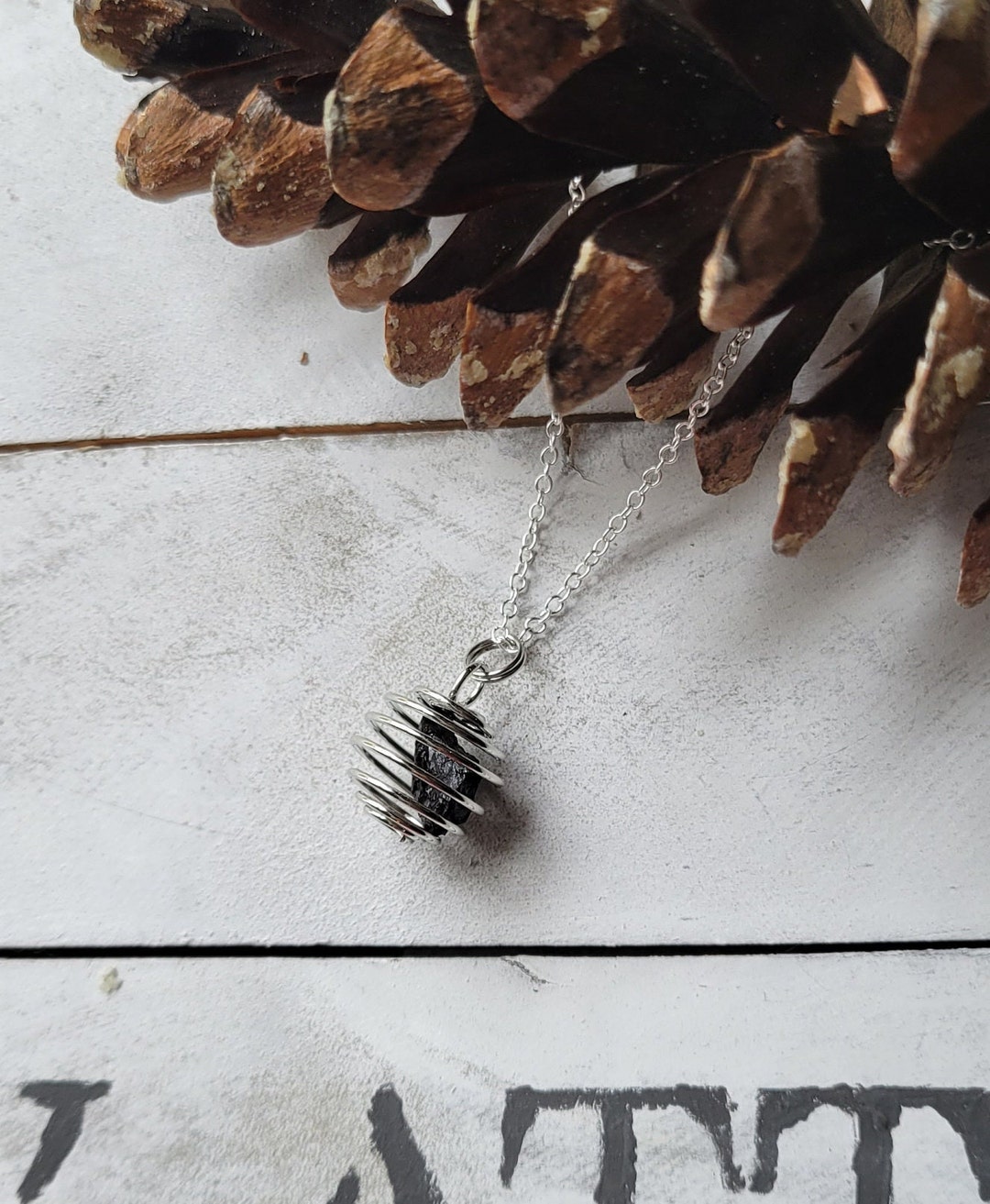 Coal Jewelry Real Coal Spiral Pendant Bituminous Necklace Black Gold ...