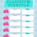 Classroom Schedule Gingham Style - Etsy