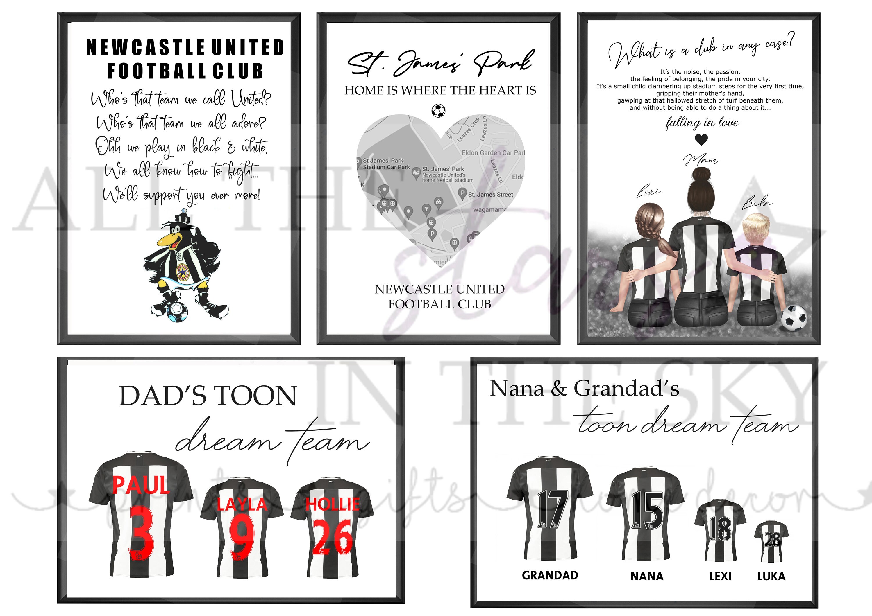 Nufc Home Print Wall Art Home Decor Newcastle Prints Home Inspo Prints ...