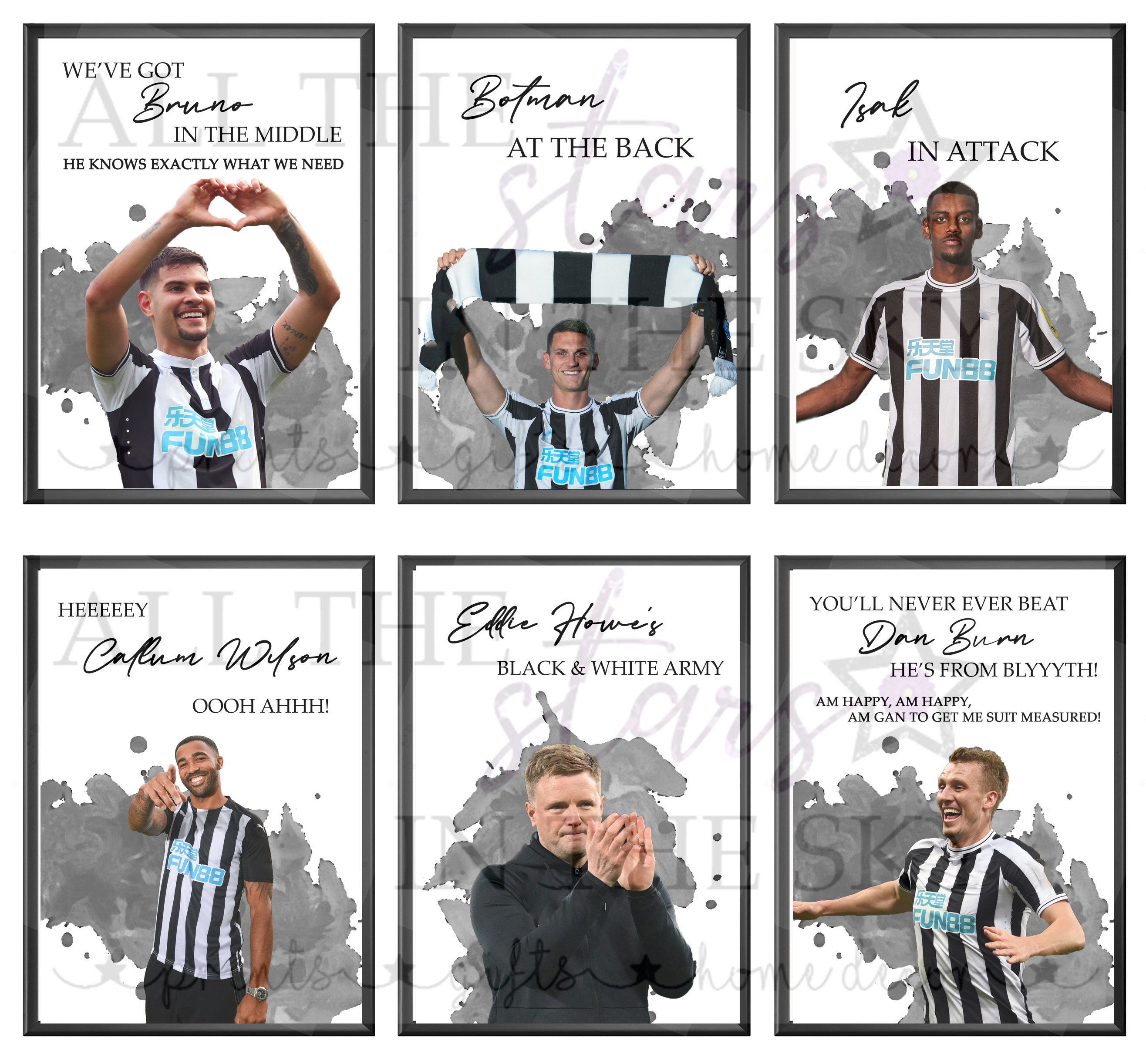 Nufc Home Print Wall Art Home Decor Newcastle Prints Home Inspo Prints ...