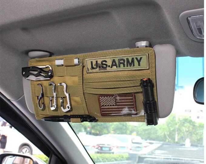 MOLLE Panel Sun Visor EDC Organizer Streamline Your Vehicle's Storage ...