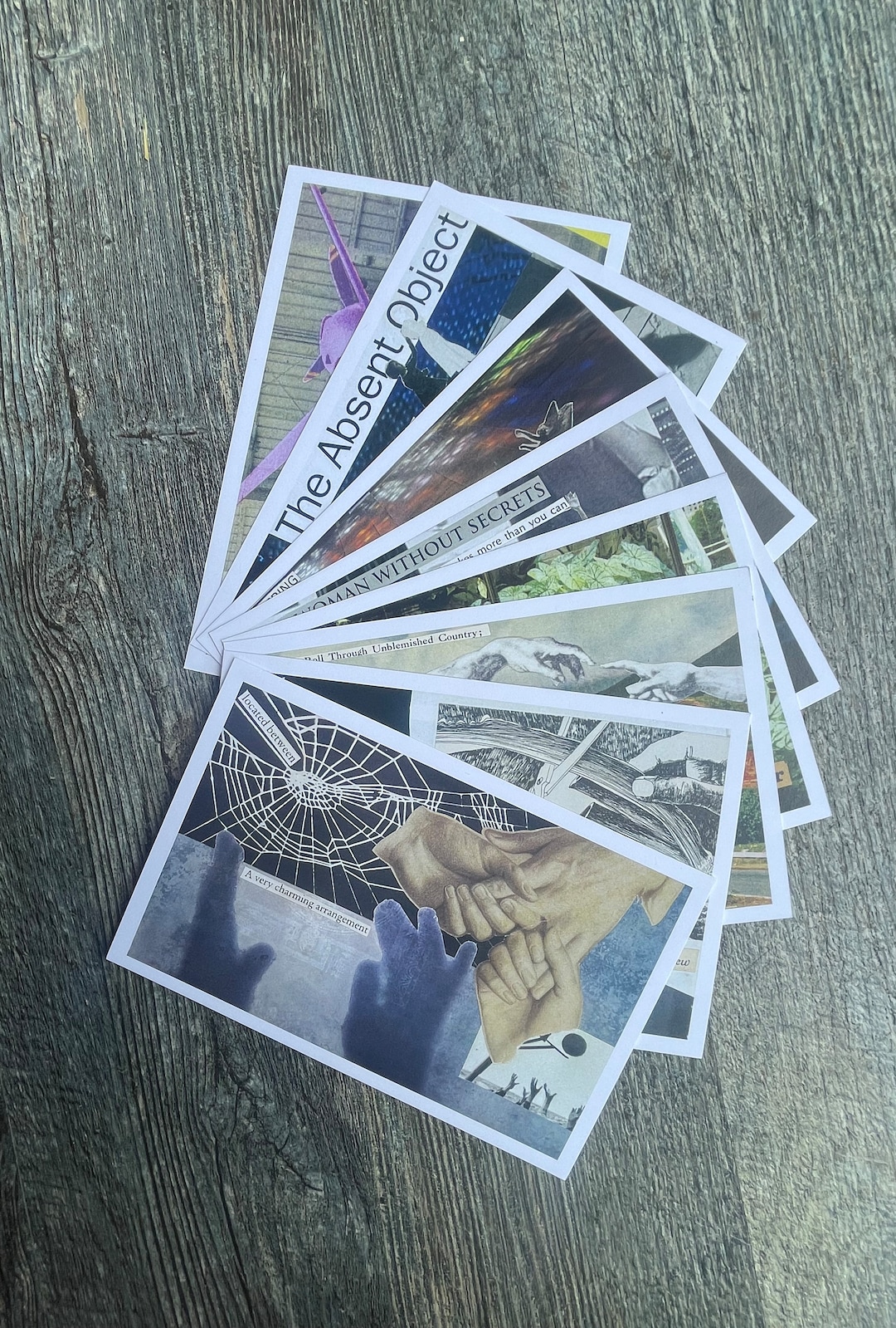 Collaged Found Poetry Postcard Prints / Horizontal Orientation - Etsy