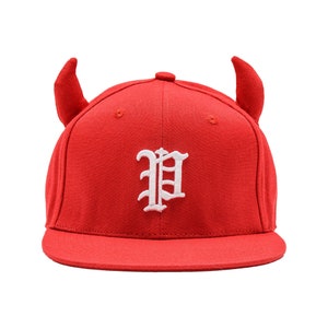Horns Snapback Hat Devil Red - Etsy