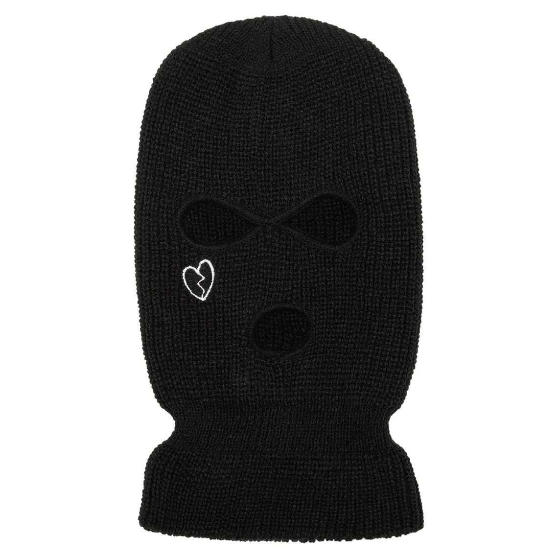 Broken Heart Ski Mask Black - Etsy