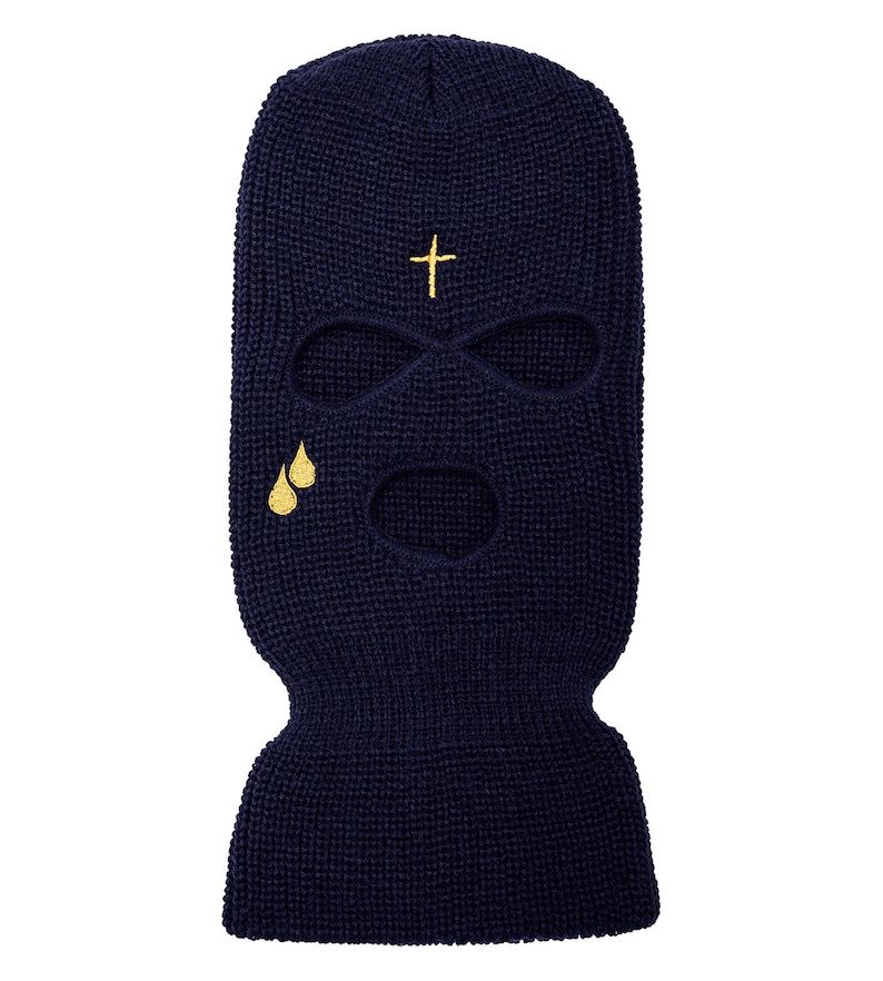 Blue Pain Ski Mask Balaclava Bally Tear Drops - Etsy