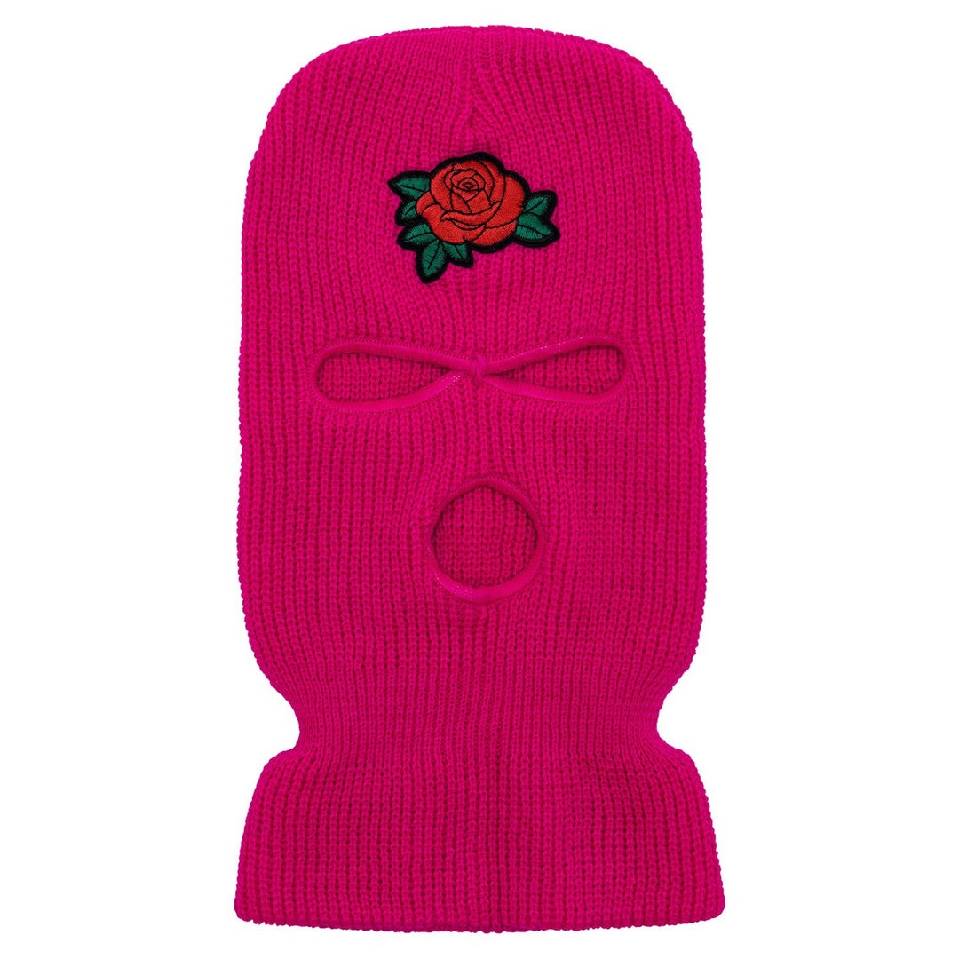 Flower Patch Ski Mask - Hot Pink - Etsy