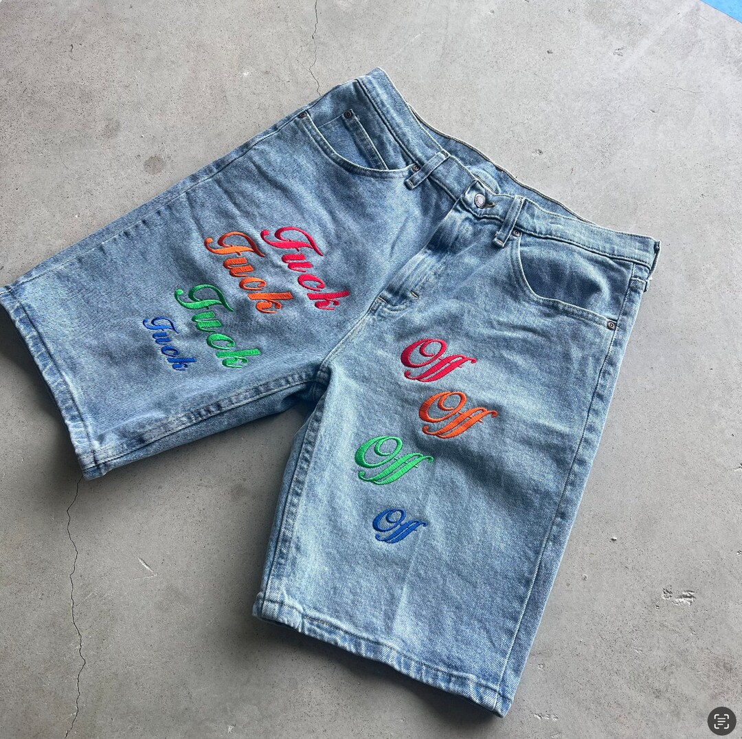 F* OFF Jort Denim Shorts - Etsy