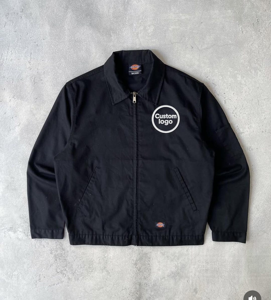 Custom Company Logo Dickies Jacket Embroidered Black - Etsy