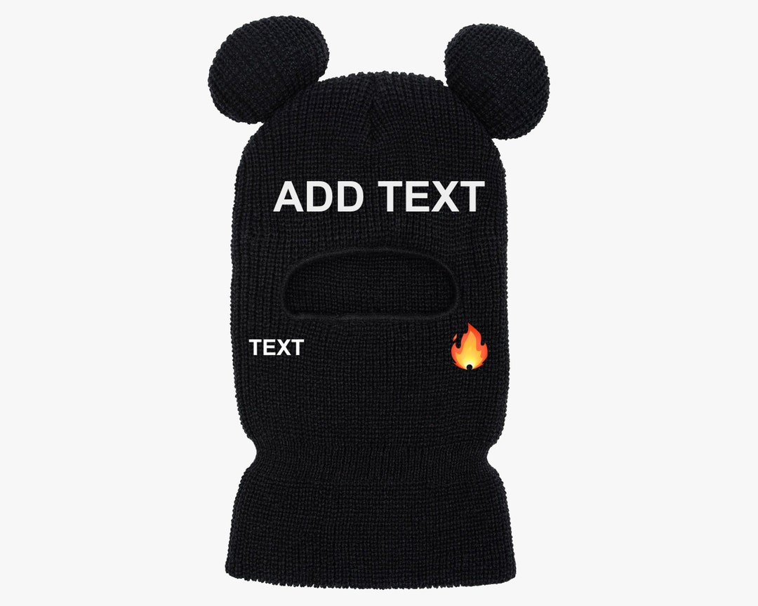 Custom Mickey Ski Mask Various Colors Any Emoji or Text - Etsy