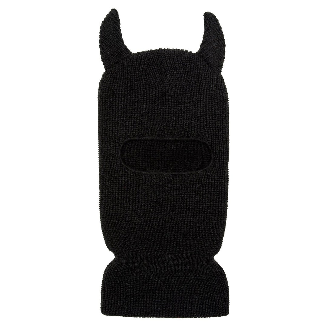 Devil Horns Ski Mask Black - Etsy