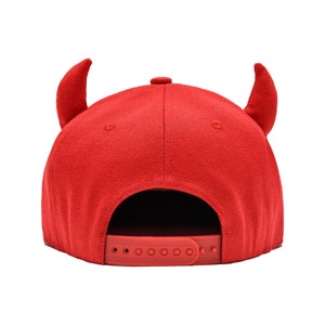Horns Snapback Hat Devil Red - Etsy