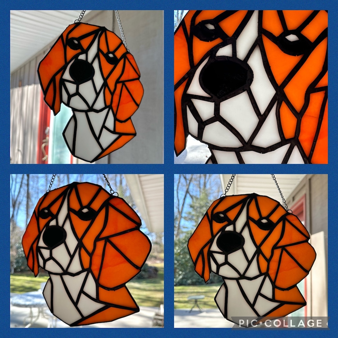 Beagle Dog Stained Glass - Etsy