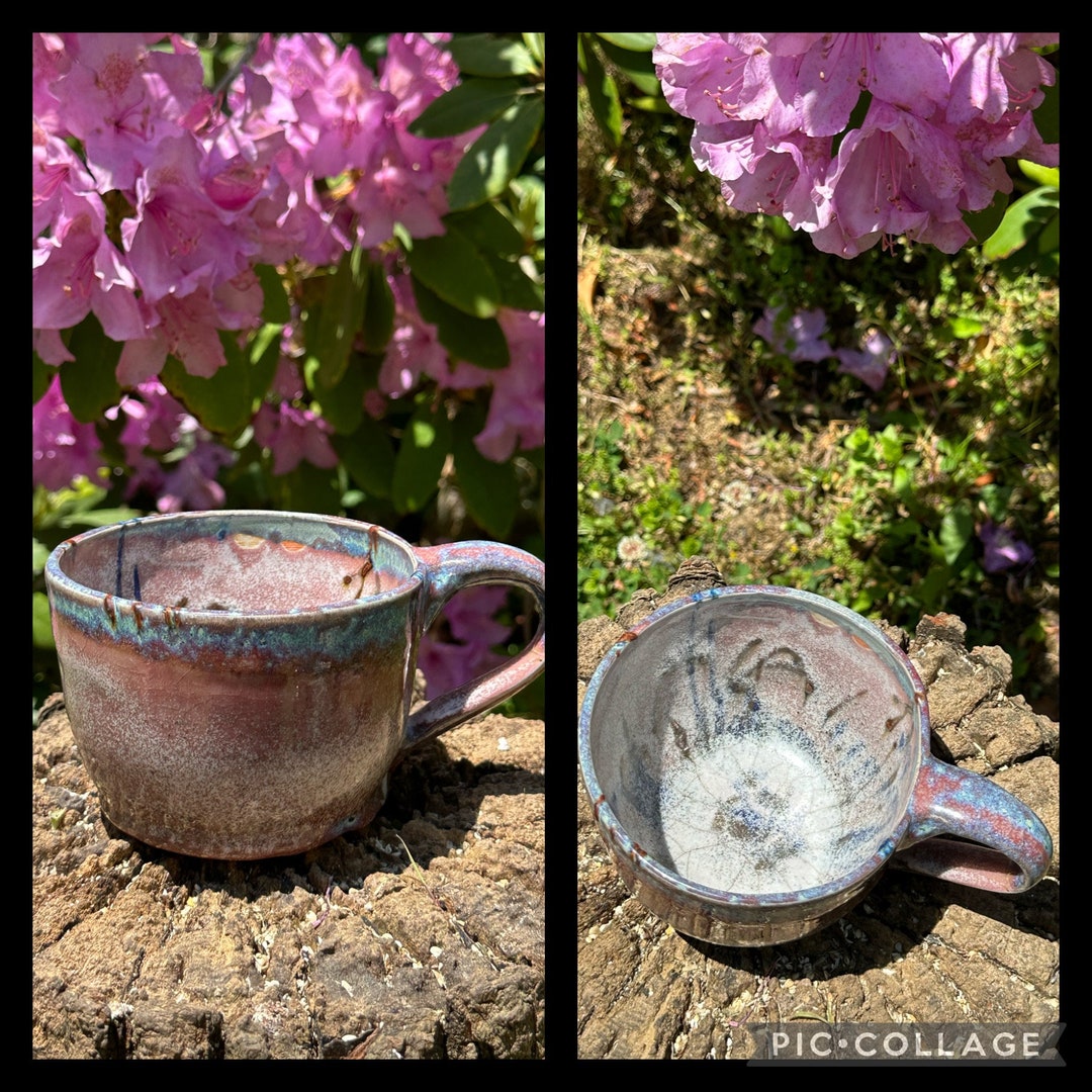 Pink Blue Marble Ceramic Cup - Etsy