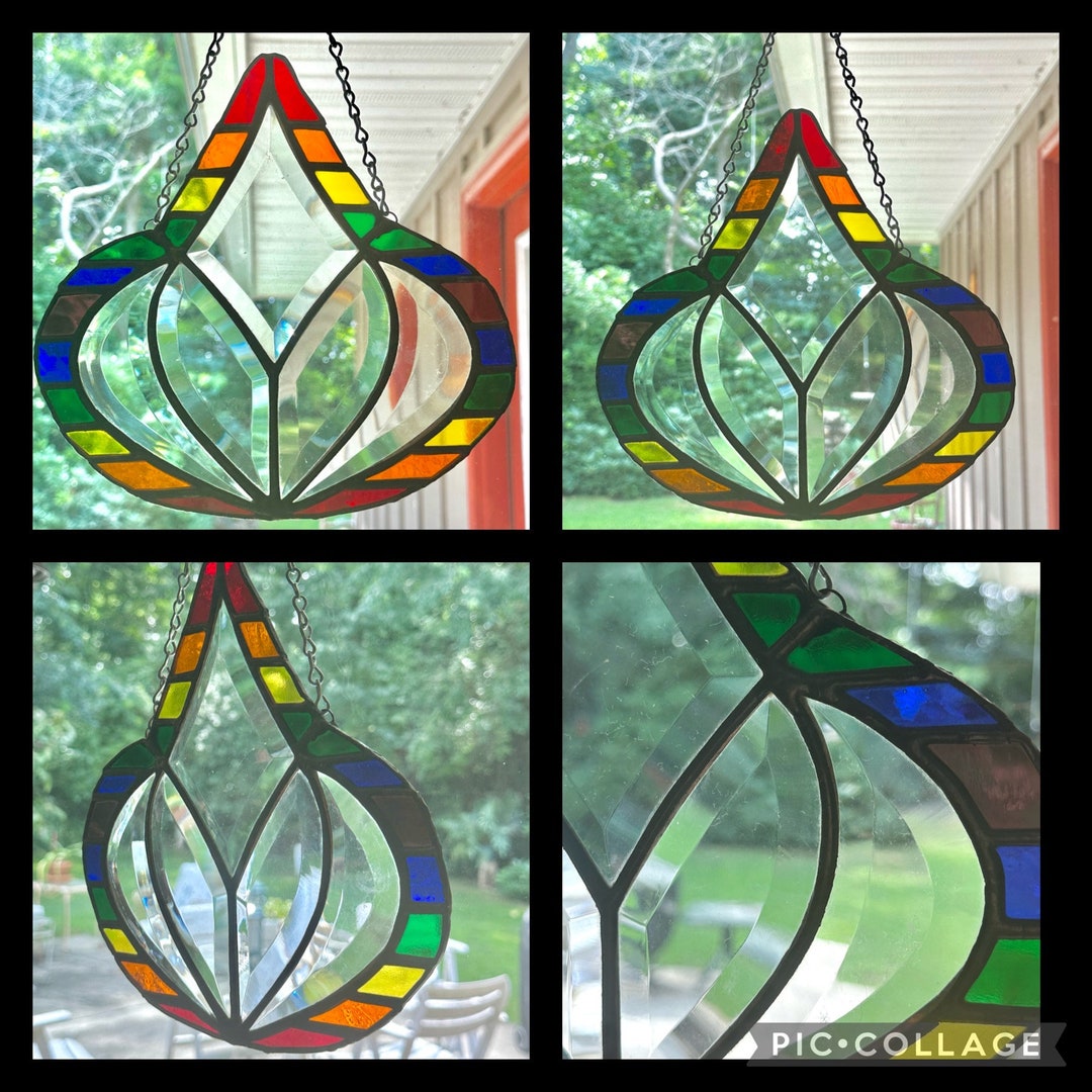 Prism Rainbow Stained Glass - Etsy
