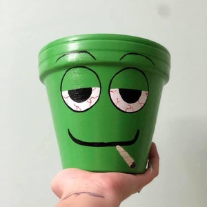 Stoner Frog Terra Cotta Flower Pot - Etsy