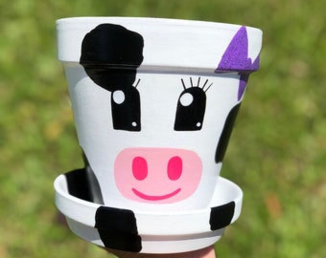 Farm Animal Themed Hand Painted Terracotta Pot Saucer Set 6 - Etsy