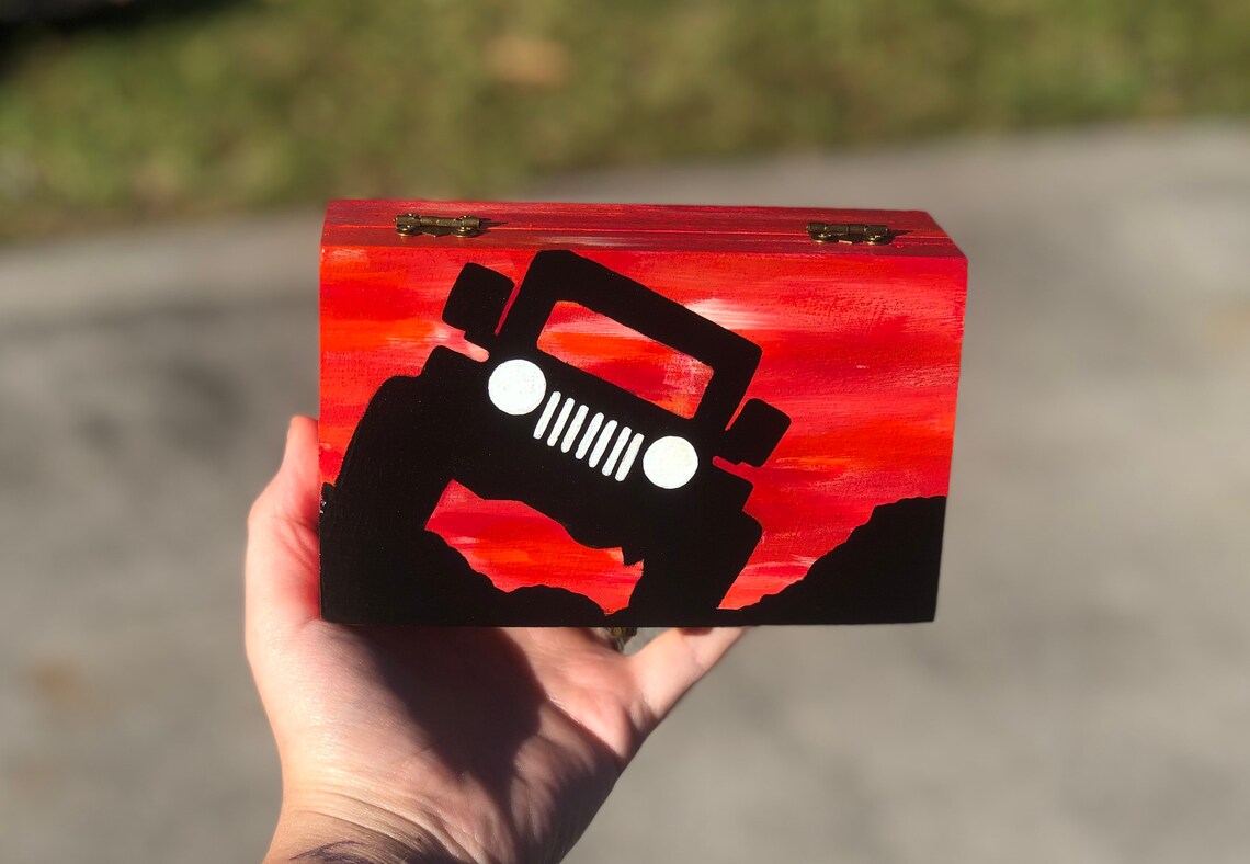 Jeep Silhouette Box - Etsy
