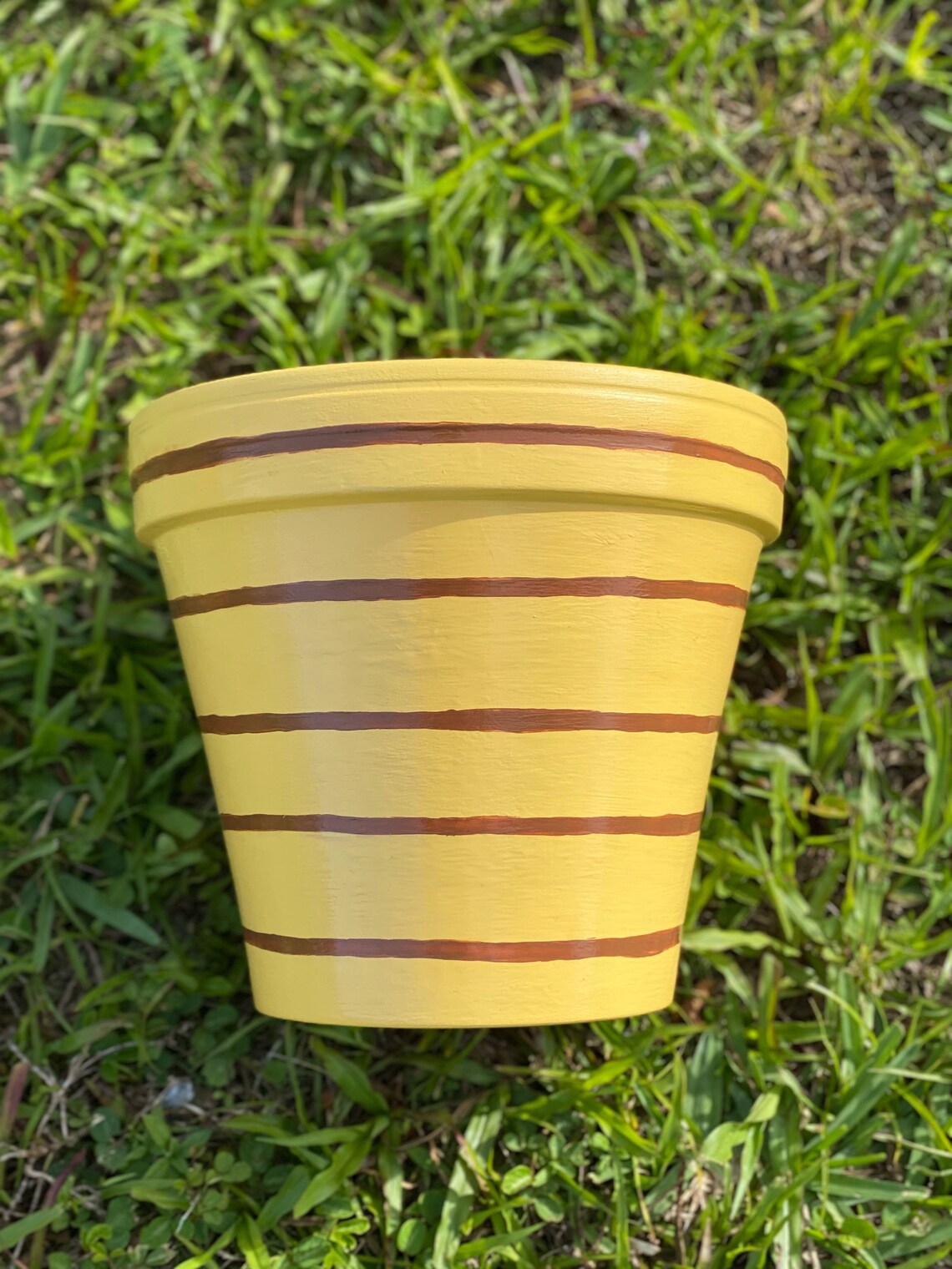 Beehive Themed Hand Painted Terra Cotta Flower Pot, Pot With Drainage ...