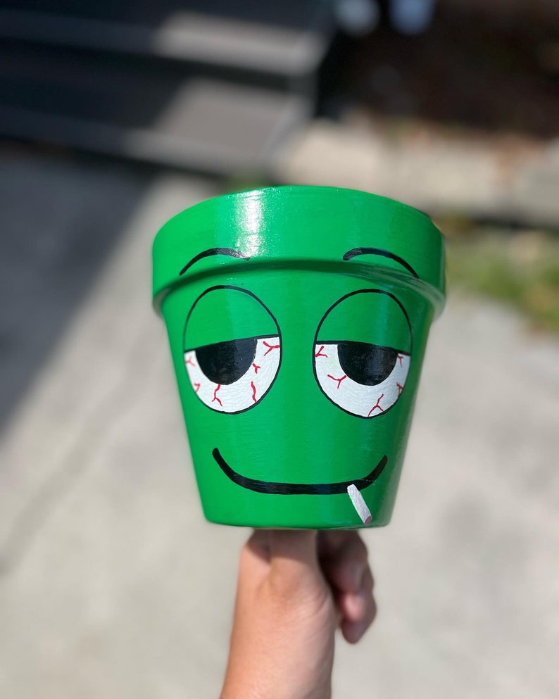 Stoner Frog Terra Cotta Flower Pot - Etsy