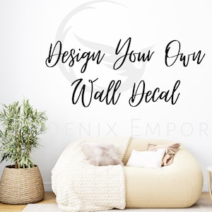Personalised Wall Sticker, Design Your Own Wall Art, Quote, Decal - Etsy UK